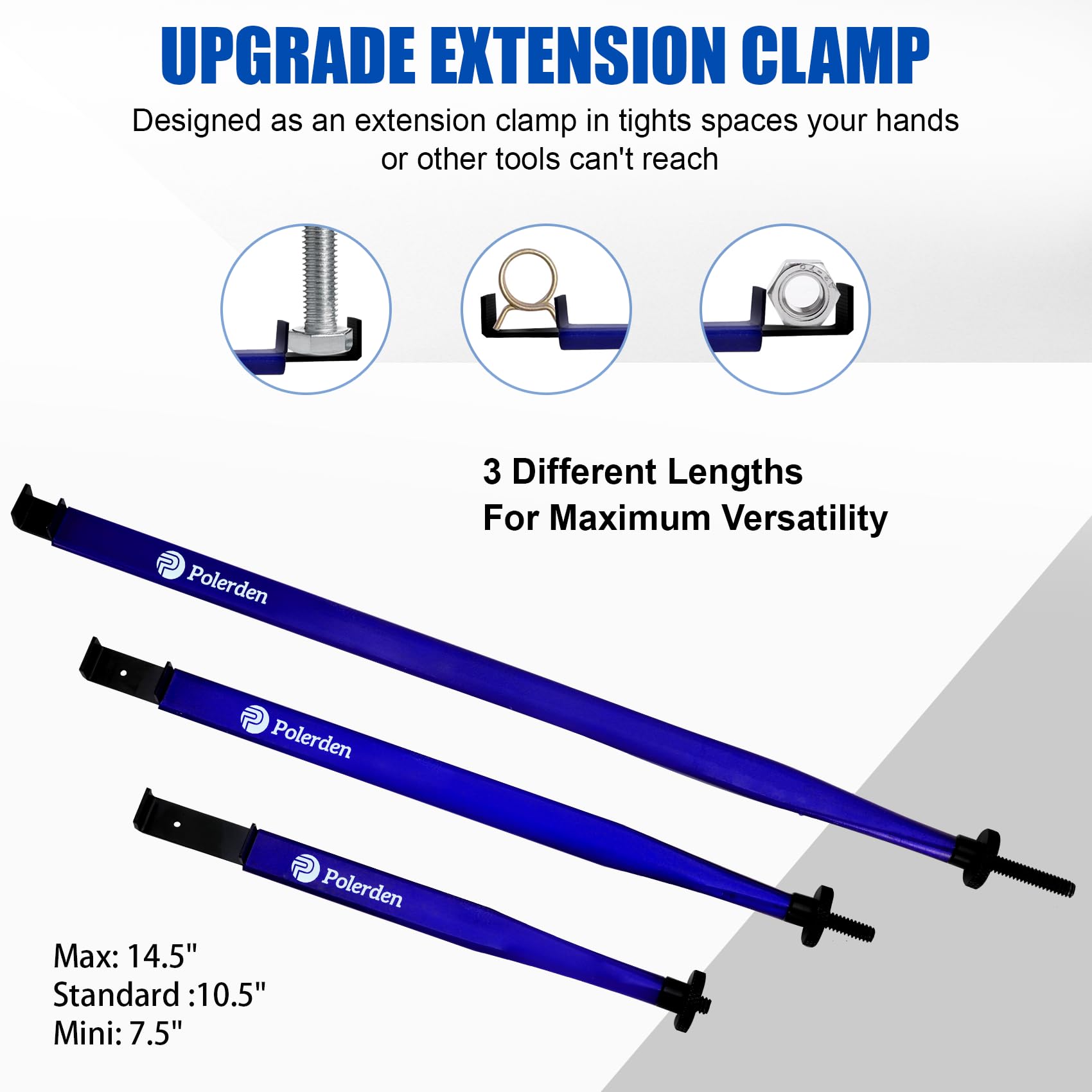 Tite Reach Tool Extension Clamp Tool Set - 3 Size Vise Grip Wrench For ...