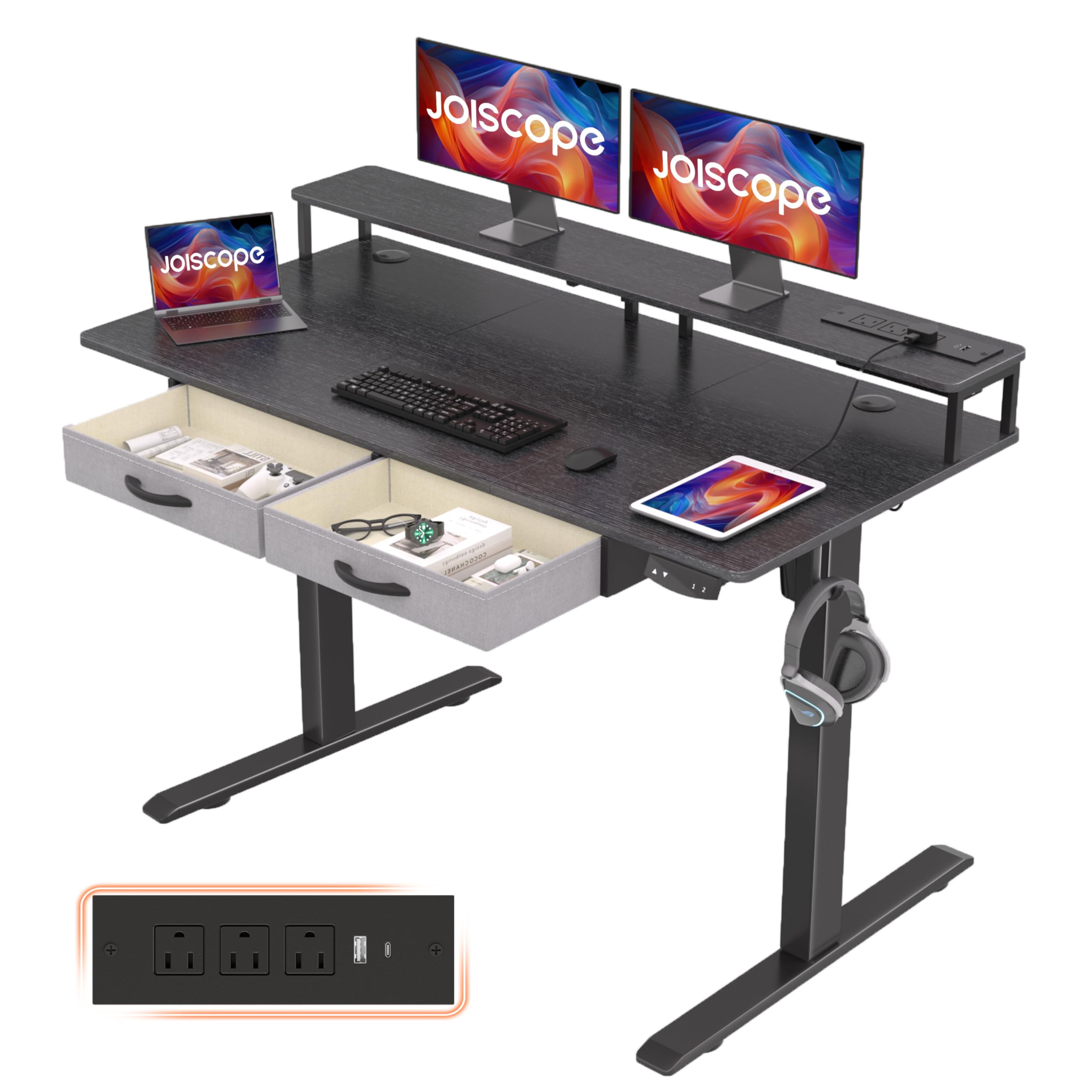 Snapklik.com : JOISCOPE Adjustable Standing Desk, Computer Desk, 48 ...