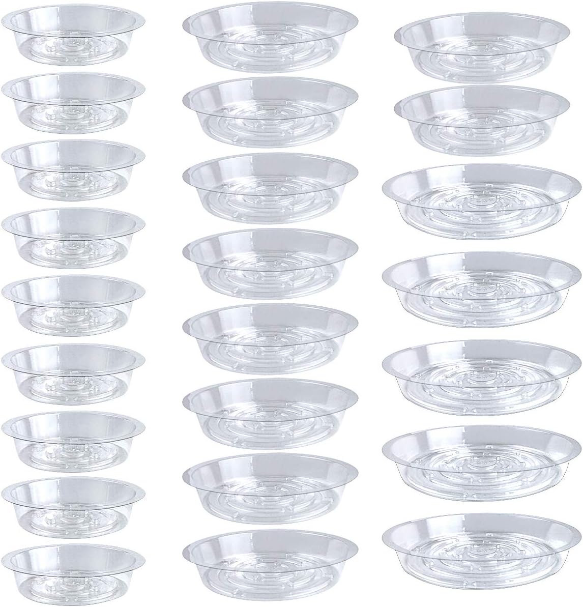 Amazon.com : UltraOutlet 20 Pack 12 Inches Clear Plastic Plant Saucer ...