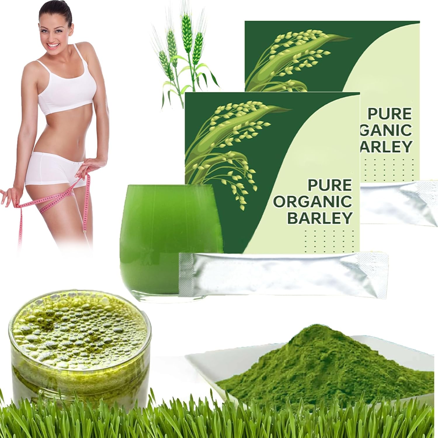 Amazon.com: PANGEGE Naveta Barley Grass Powder - Naveta Organic Barley Grass, Barley Grass Juice ...