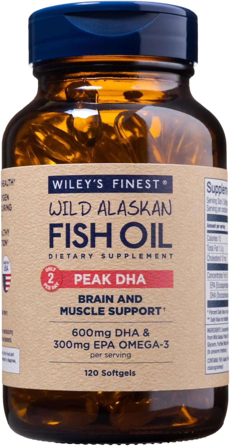 Amazon.com: Wiley's Finest Wild Alaskan Fish Oil Peak EPA - Triple ...