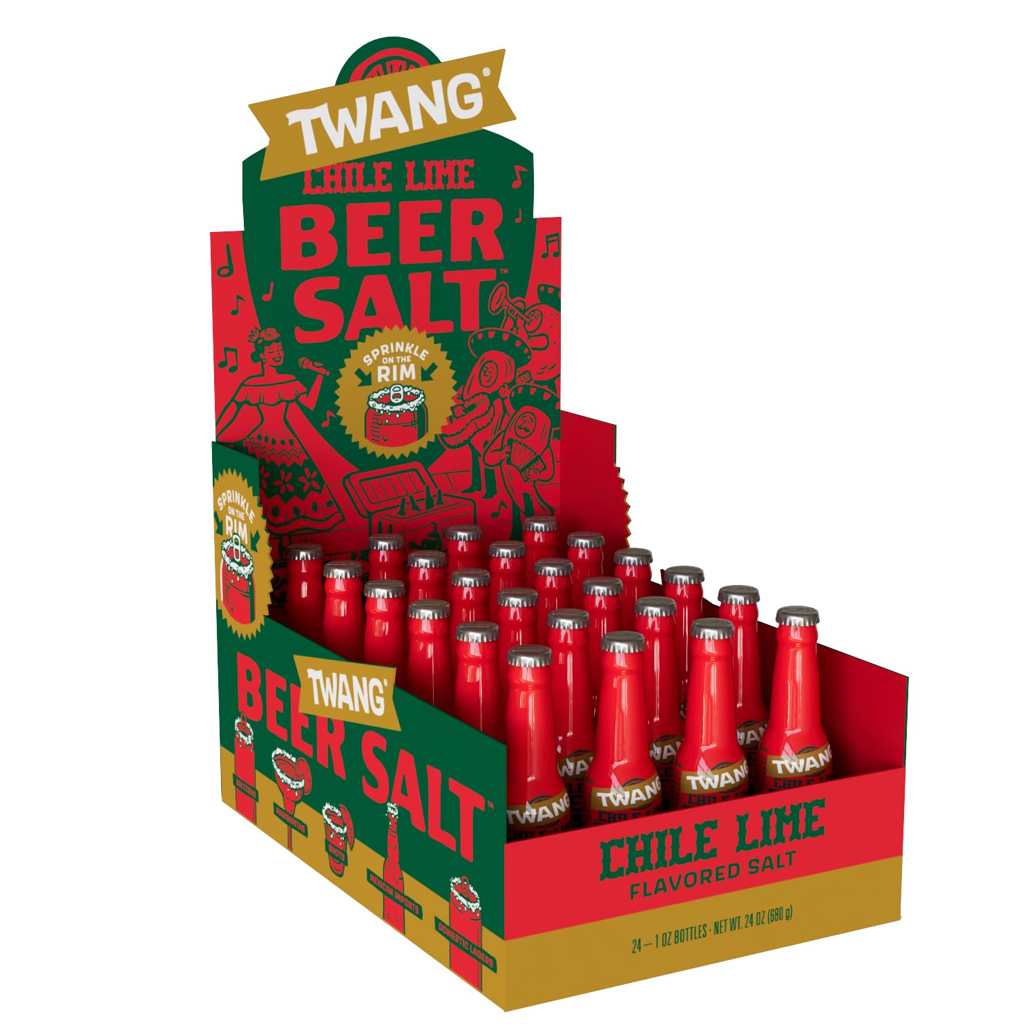 Snapklik.com : Twang Flavored Beer Salt, Chile Lime, 1 Ounce Mini Bottles