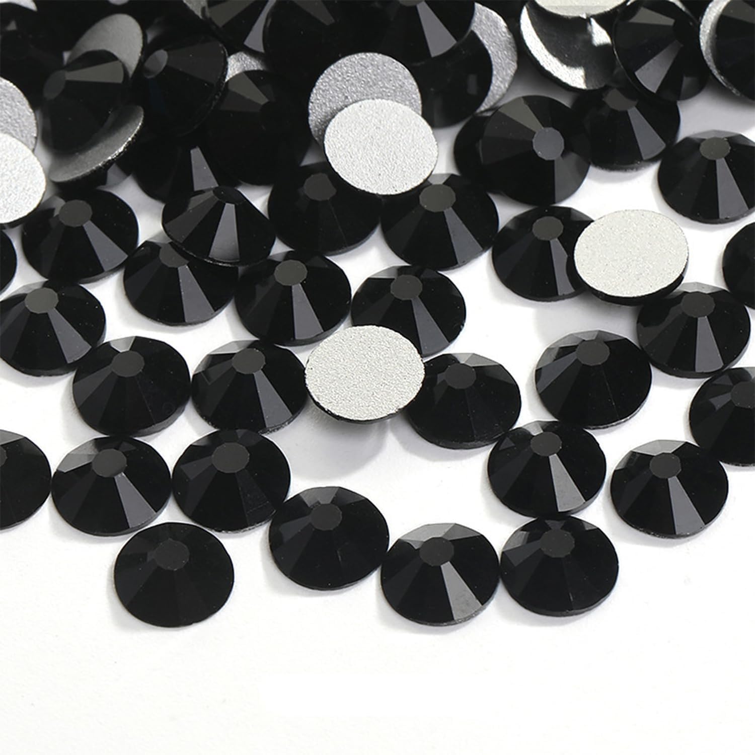 Amazon.com: 2520pcs Black Glass Rhinestones for Nails,Flatback Crystal ...