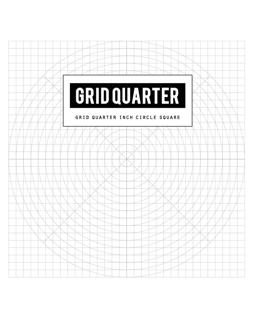 Buy Grid Quarter Inch Circle Square: Circular Overlay on a Square ...