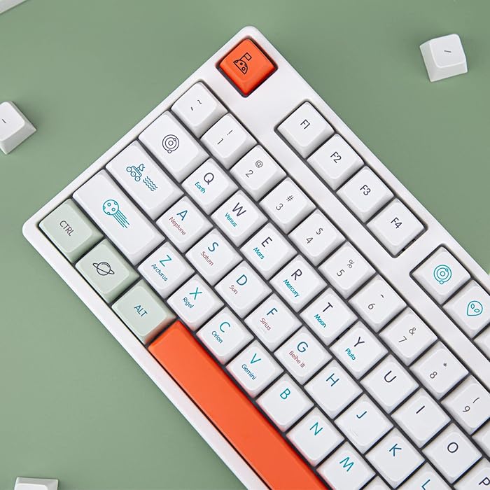 Buy PBT keycap MDA Profile 125 Keys Dye Sublimation ANSI Layout Keycap ...