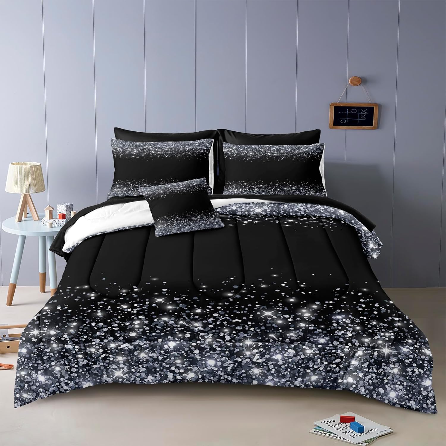 Amazon.com: Merryword 8 Pieces Dreamy Diamond Bed in a Bag King Size ...