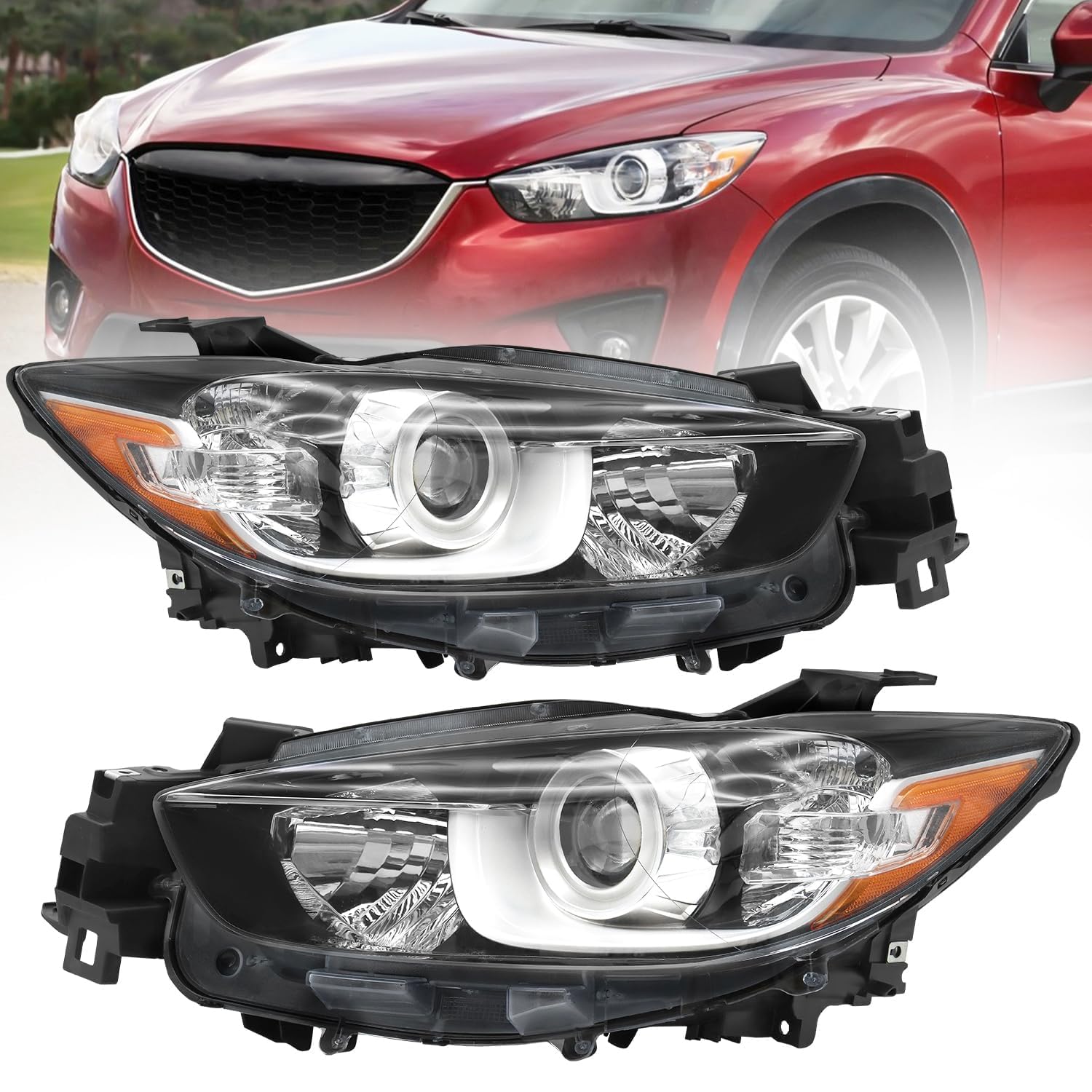 Amazon.com: Sunhua Headlights Assembly Fit for 2013-2016 Mazda CX-5 ...