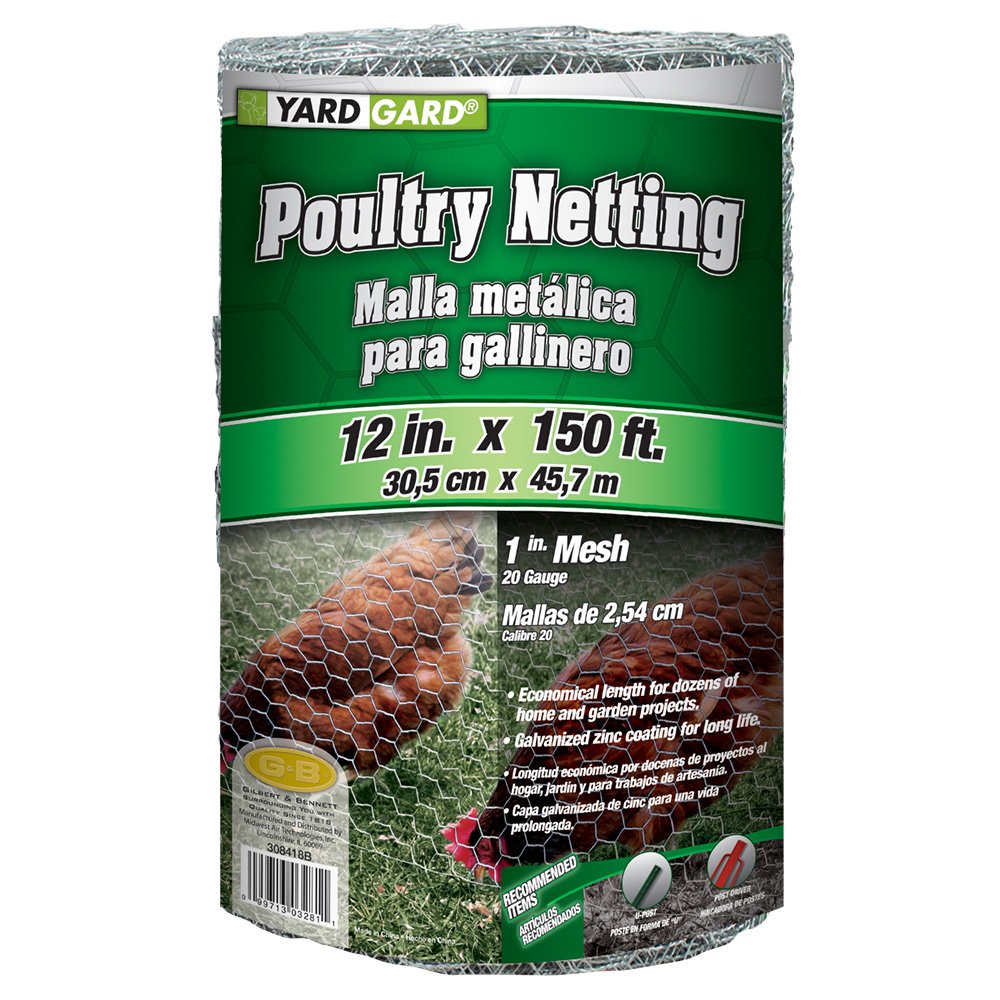 YARDGARD 308418B 1 Foot X 150 Foot 1 Inch Mesh Poultry Netting Amazon yardgard-308418b-1-foot-x-150-foot-1-inch-mesh-poultry-netting-amazon
