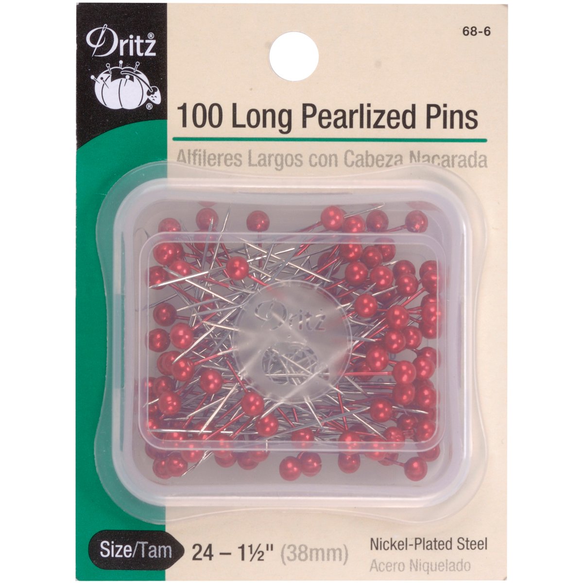 Amazon.com: Dritz 1-1/2" Long Pearlized Pins, 100 Count, Red