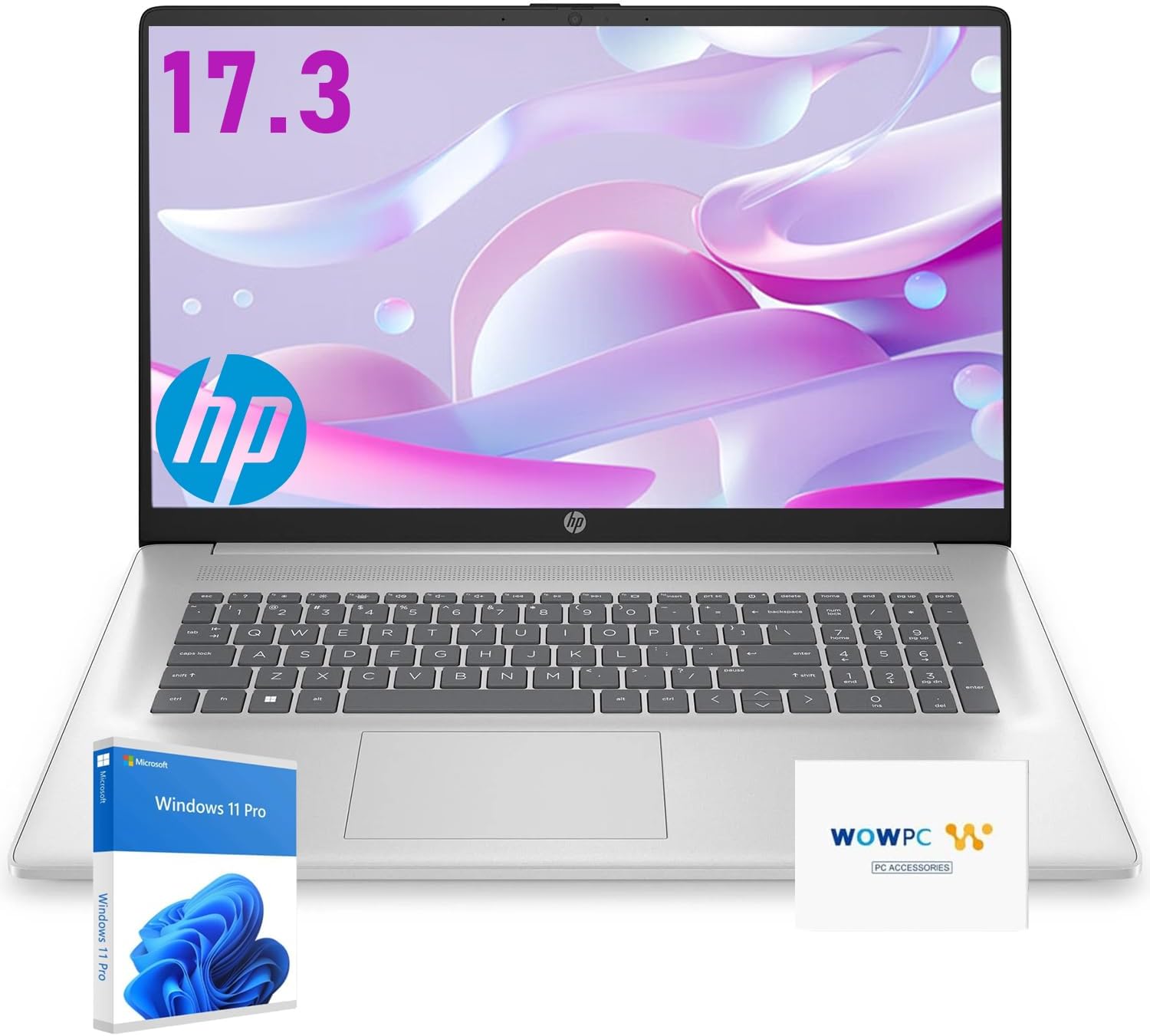 Amazon.com: HP 17 Business Laptop, FHD 17.3'' IPS Anti-Glare Display, 16GB RAM, 512GB SSD, AMD 6 ...