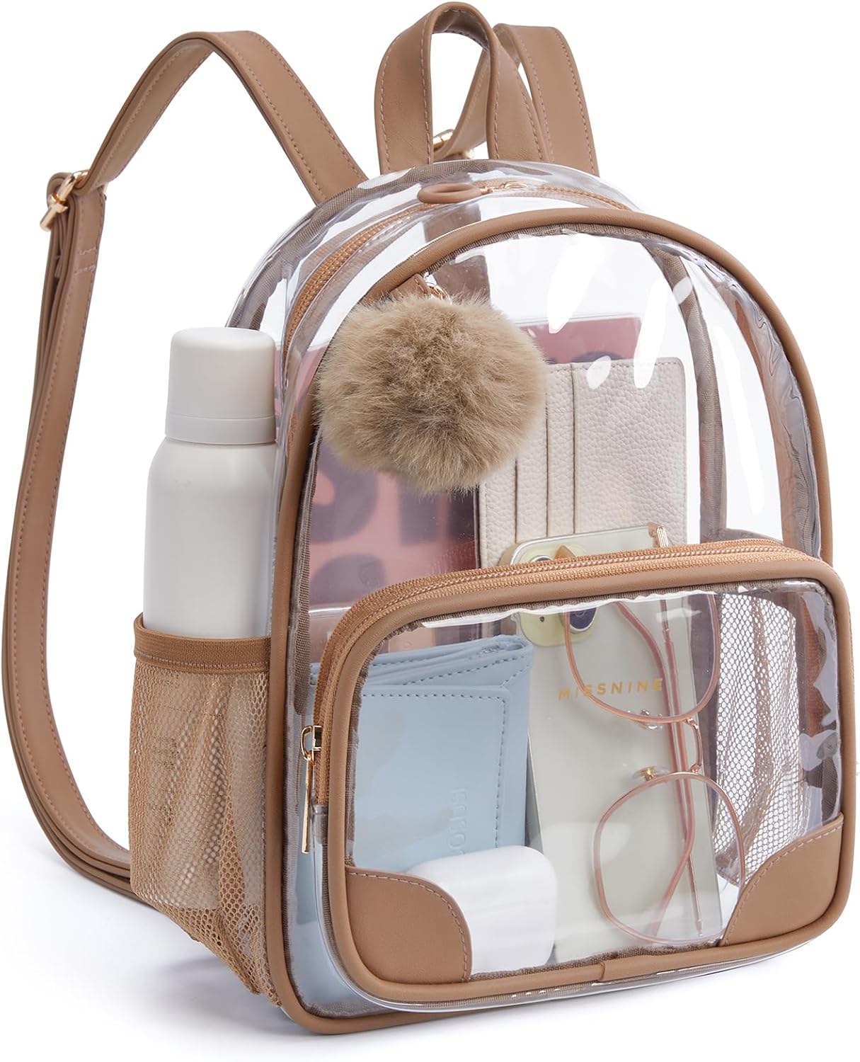 Amazon.com: Missnine Anti-theft Clear Backpack, Small Mini Clear Bag ...