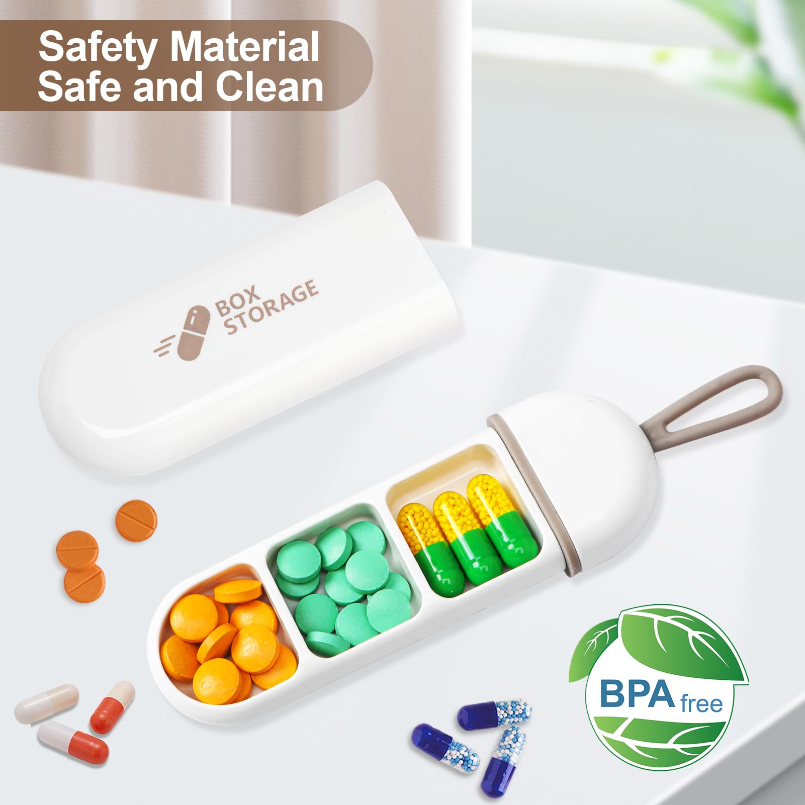Snapklik.com : Travel Pill Organizer, Portable Pill Container Mini ...