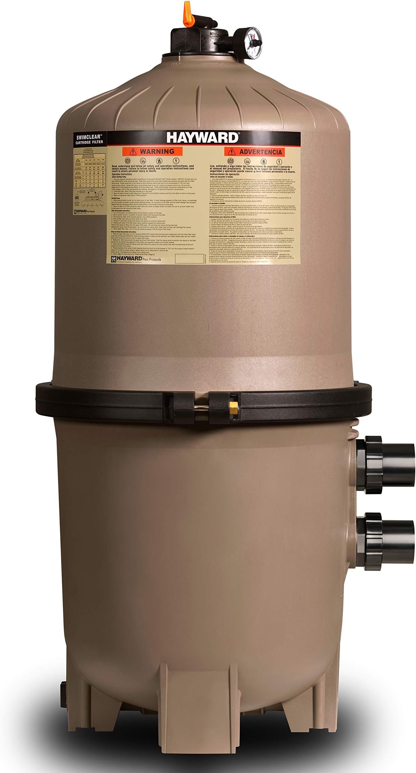 Amazon.com : Hayward Pool Filter, 525 Square Foot (W3C5030), Gray ...