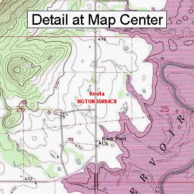 Amazon.com : USGS Topographic Quadrangle Map - Keota, Oklahoma (Folded ...