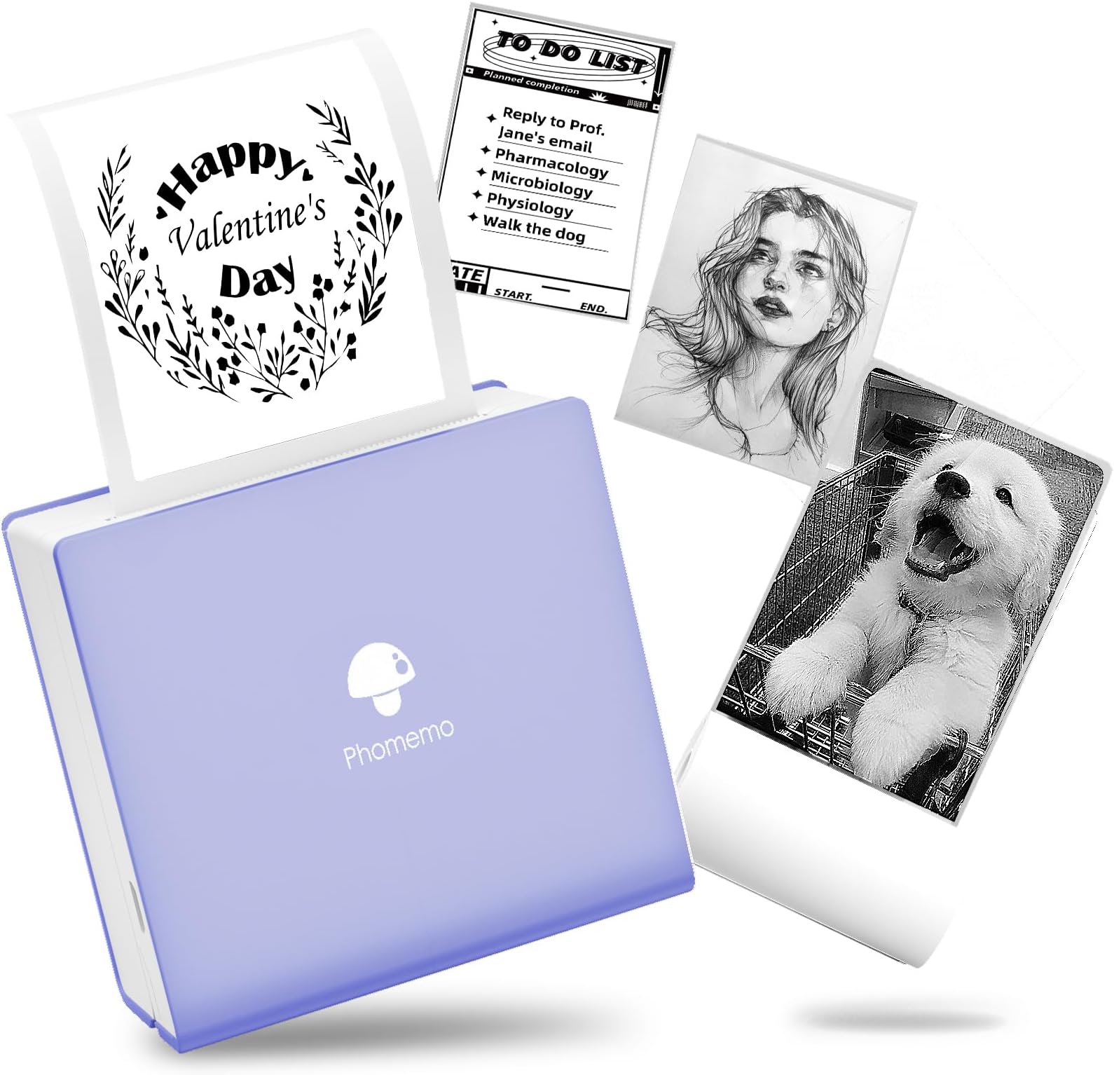 Phomemo M02 Mini Thermal Printer, Wireless Bluetooth Inkless Pocket ...