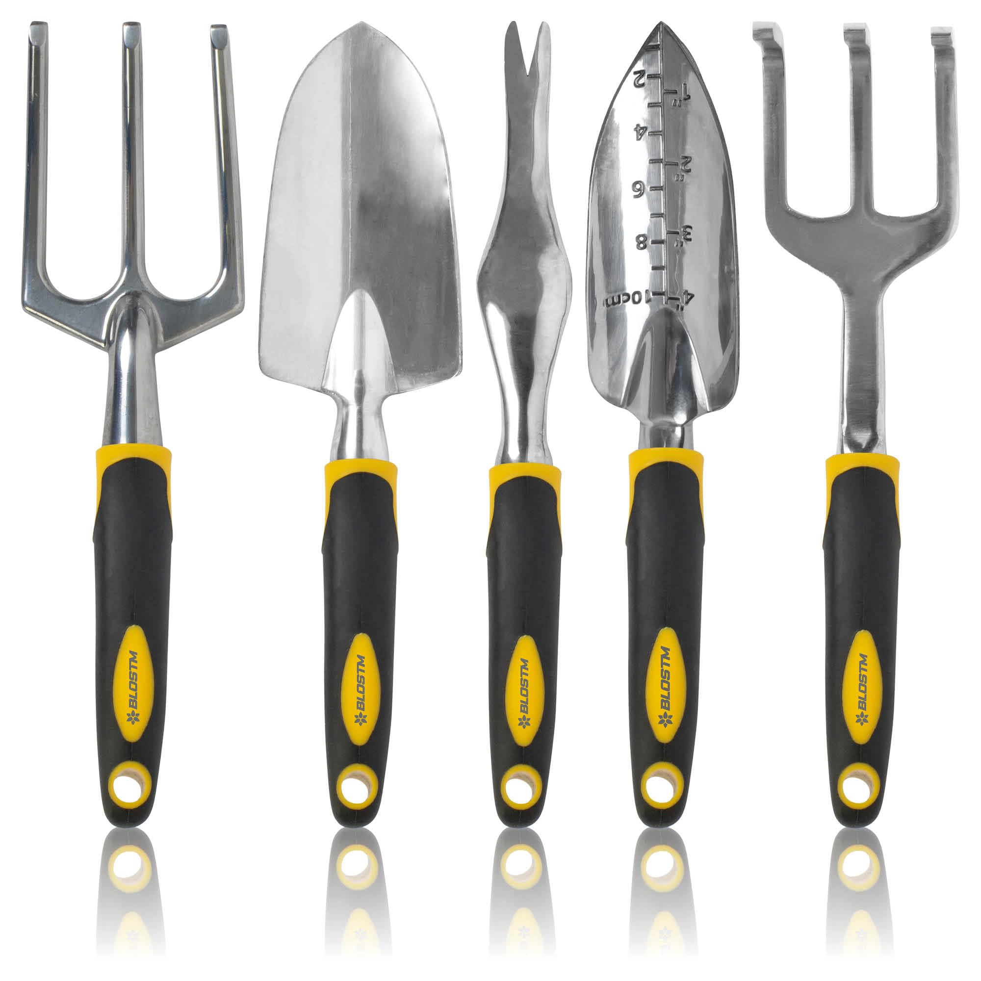 BLOSTM Gardening Tools Set 5 PCS - Heavy Duty Garden Tools for ...