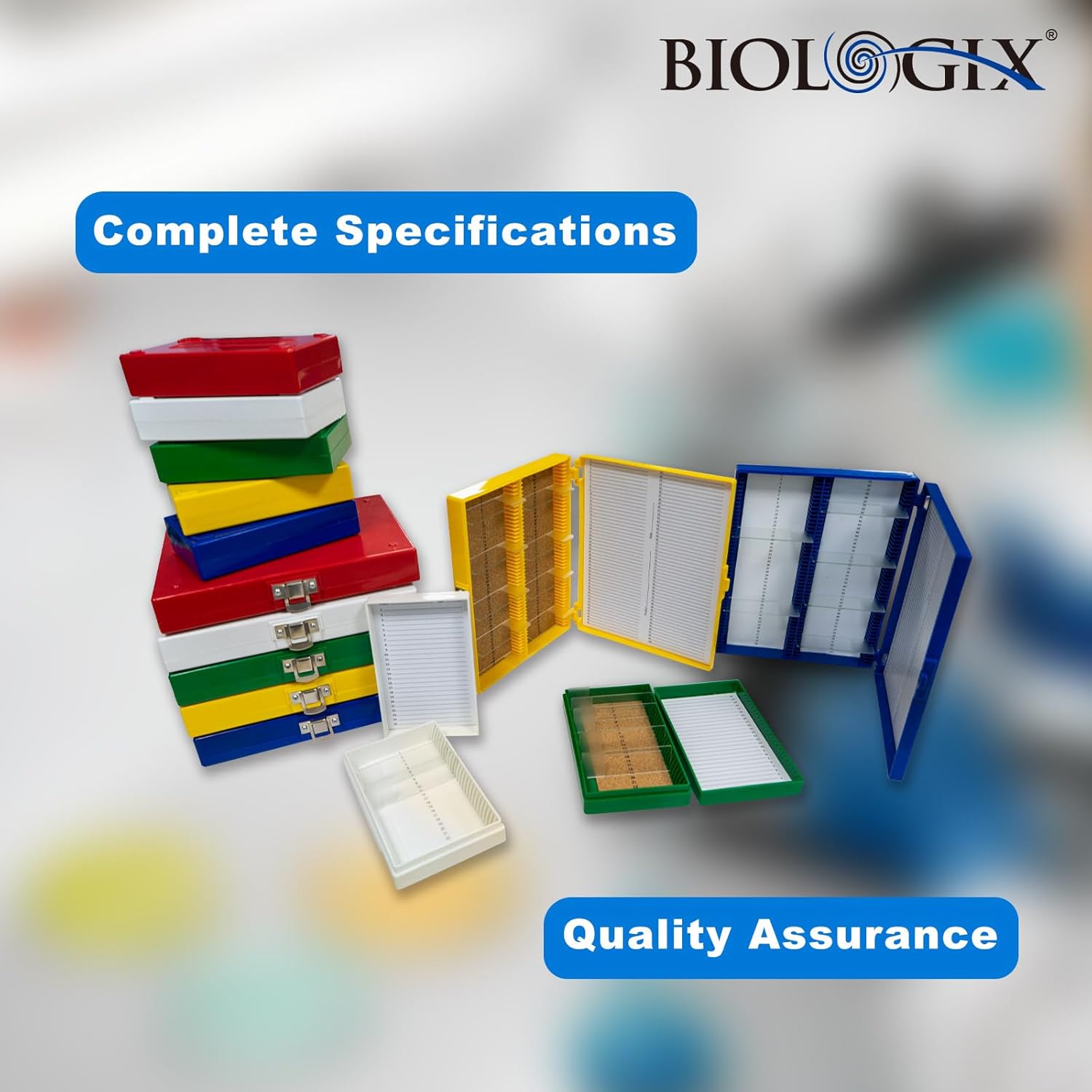 5PCS Microscope Slide Storage Box, 100-Place Plastic Philippines | Ubuy