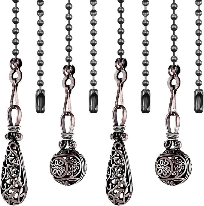 Dotlite Ceiling Fan Pull Chain Vintage Hollow Fan Danglers,14 Inches ...