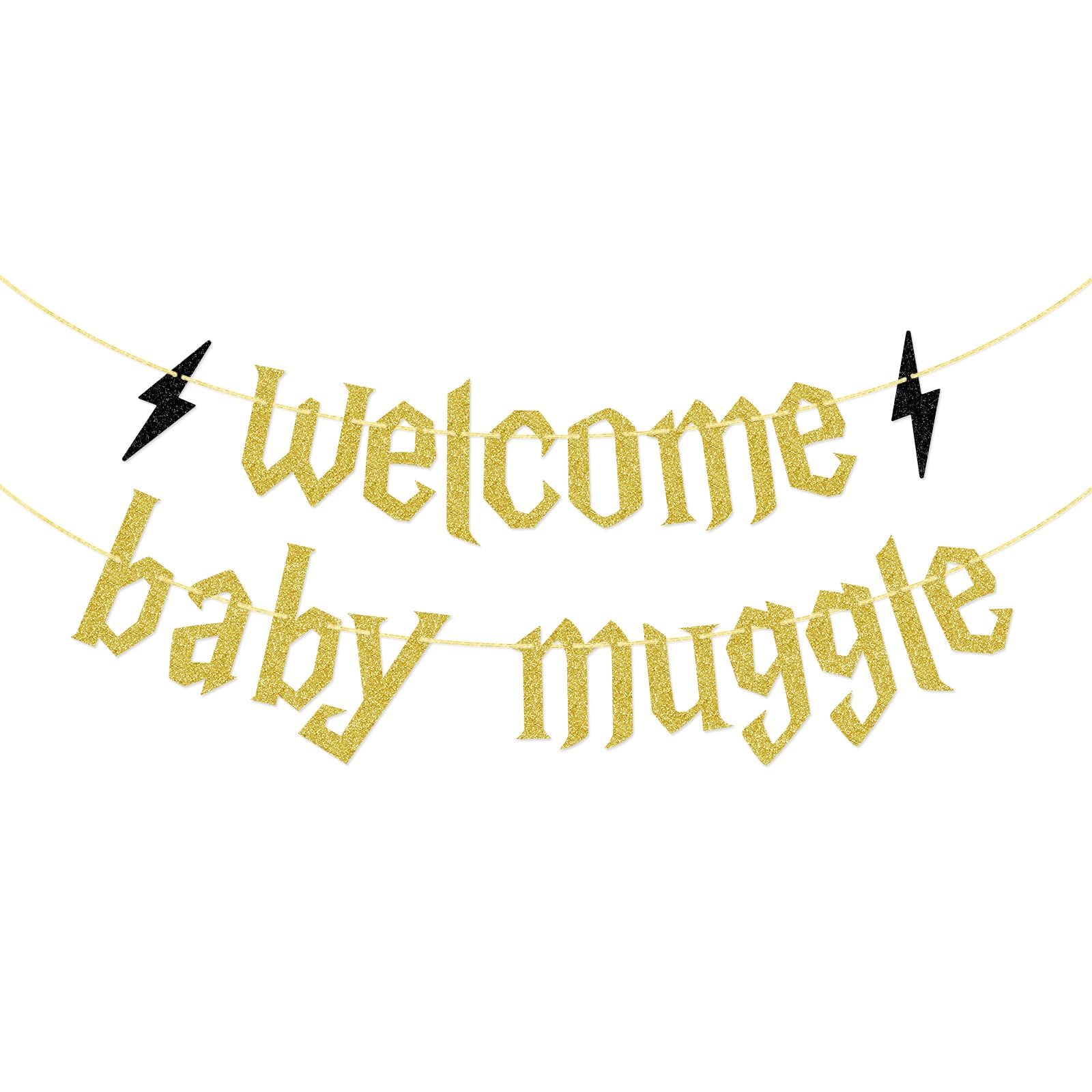 Amazon.com: Welcome Baby Muggle Banner, Wizard Themed Baby Shower ...