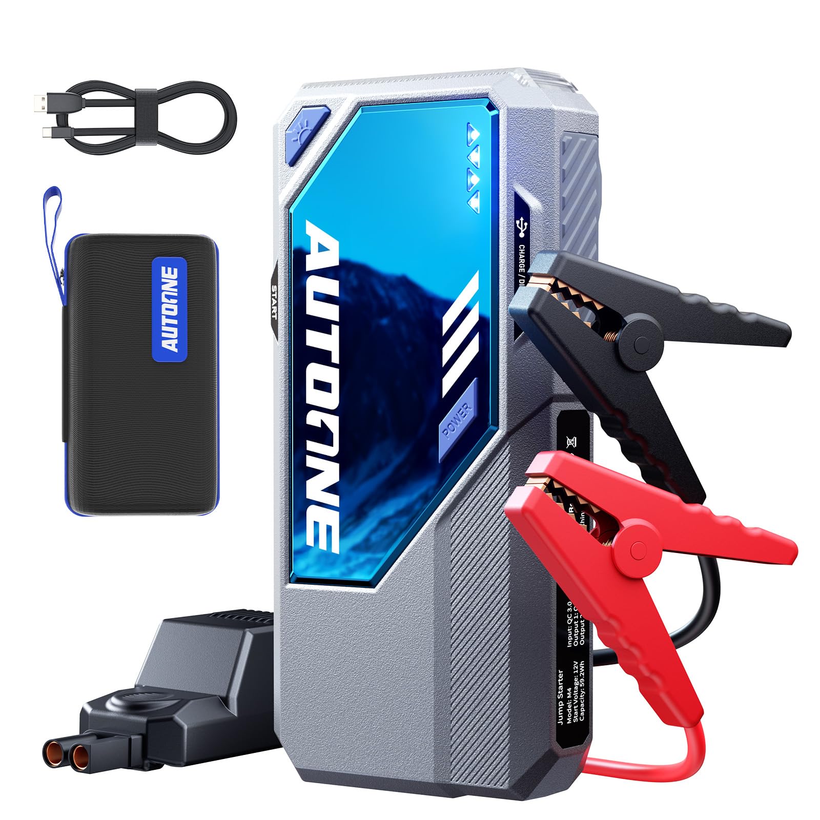 Snapklik.com : AUTOONE M4 Jump Starter 8000A Car Battery Jumper Starter ...