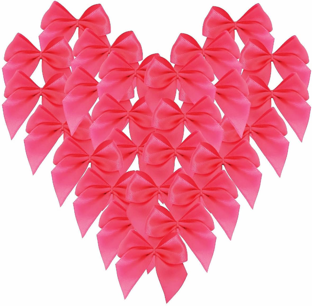 Amazon.com: Micomon 50pcs 1.6-Inch Hot Pink Mini Satin Ribbon Bows for ...