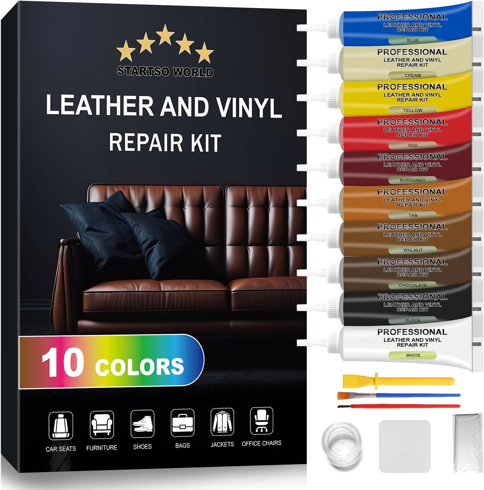 Amazon.com: Leather Repair Kit for Furniture, Sofa, Jacket, Car Seats ...