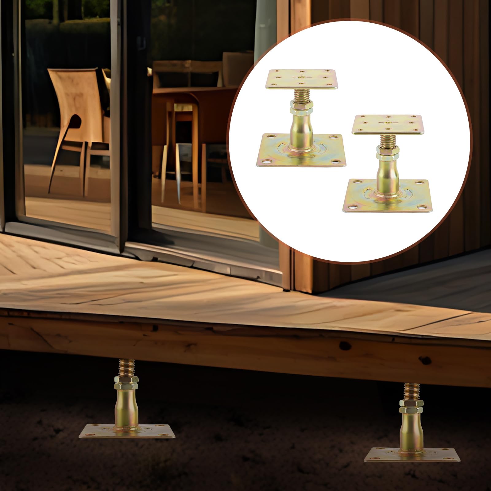 4 Pack Adjustable Floor Jack,Mini Screw Jack,Post Floor Joist Jacks ...