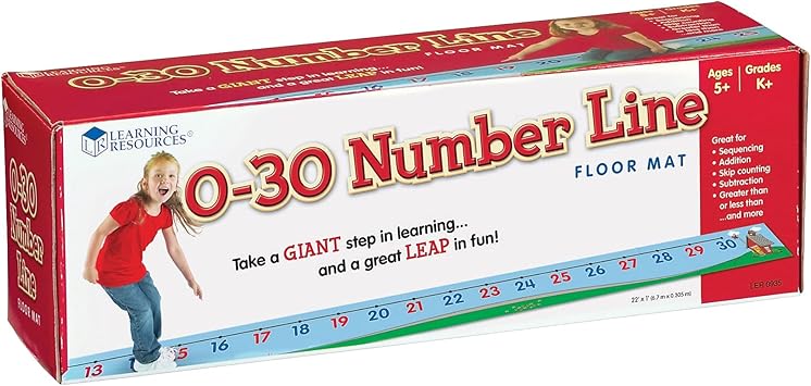 Amazon.com: Learning Resources 0-30 Number Line Floor Mat - Counting ...