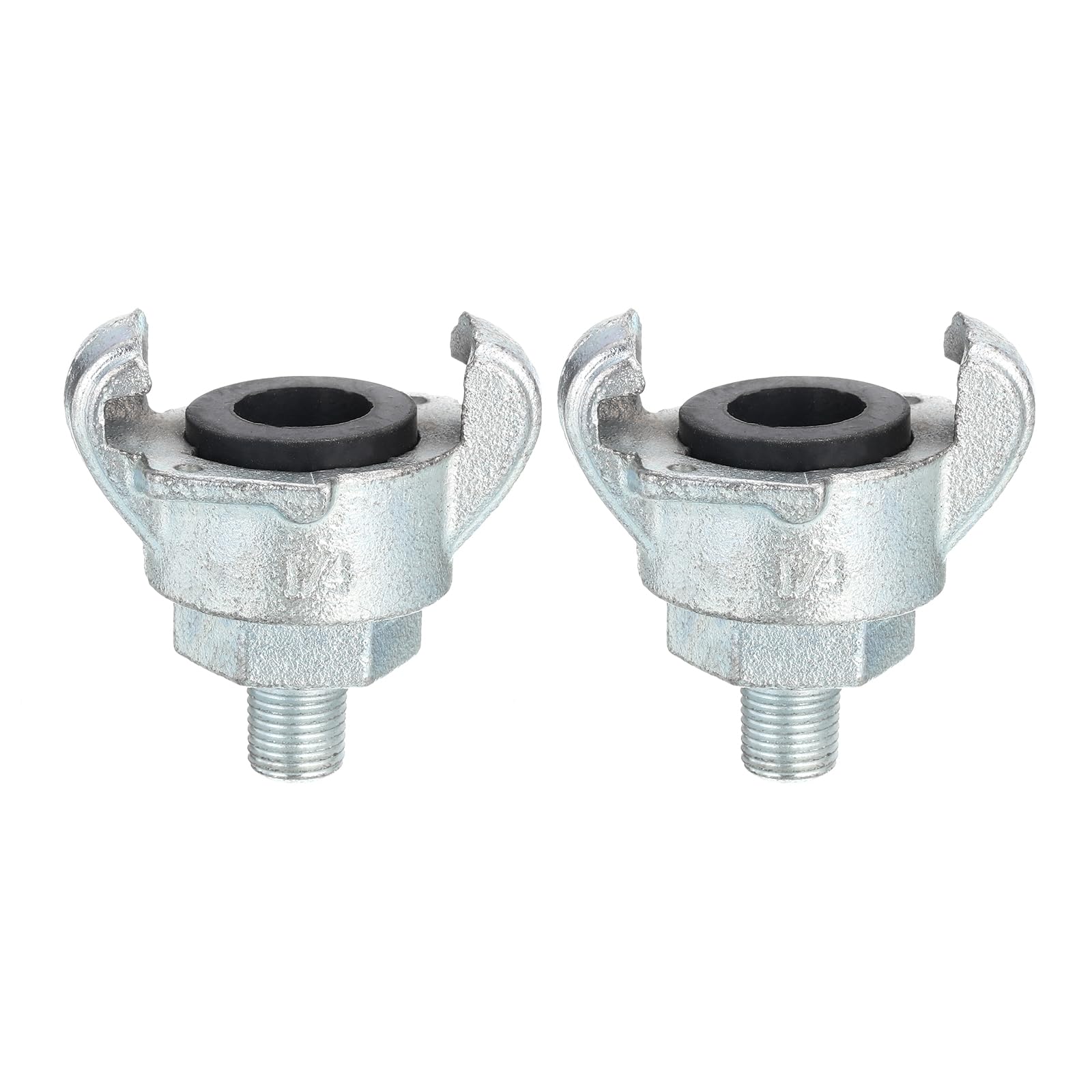uxcell Iron Air Hose Fitting, 2Pcs 1/4" NPT Male 2 Lug Chicago Fitting ...