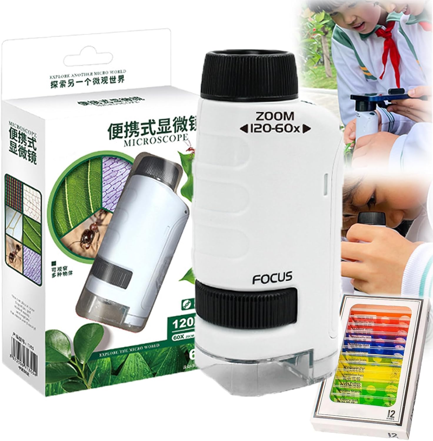 Minilabsters Miniscope Kids, Miniscope Portable Microscope Kids ...