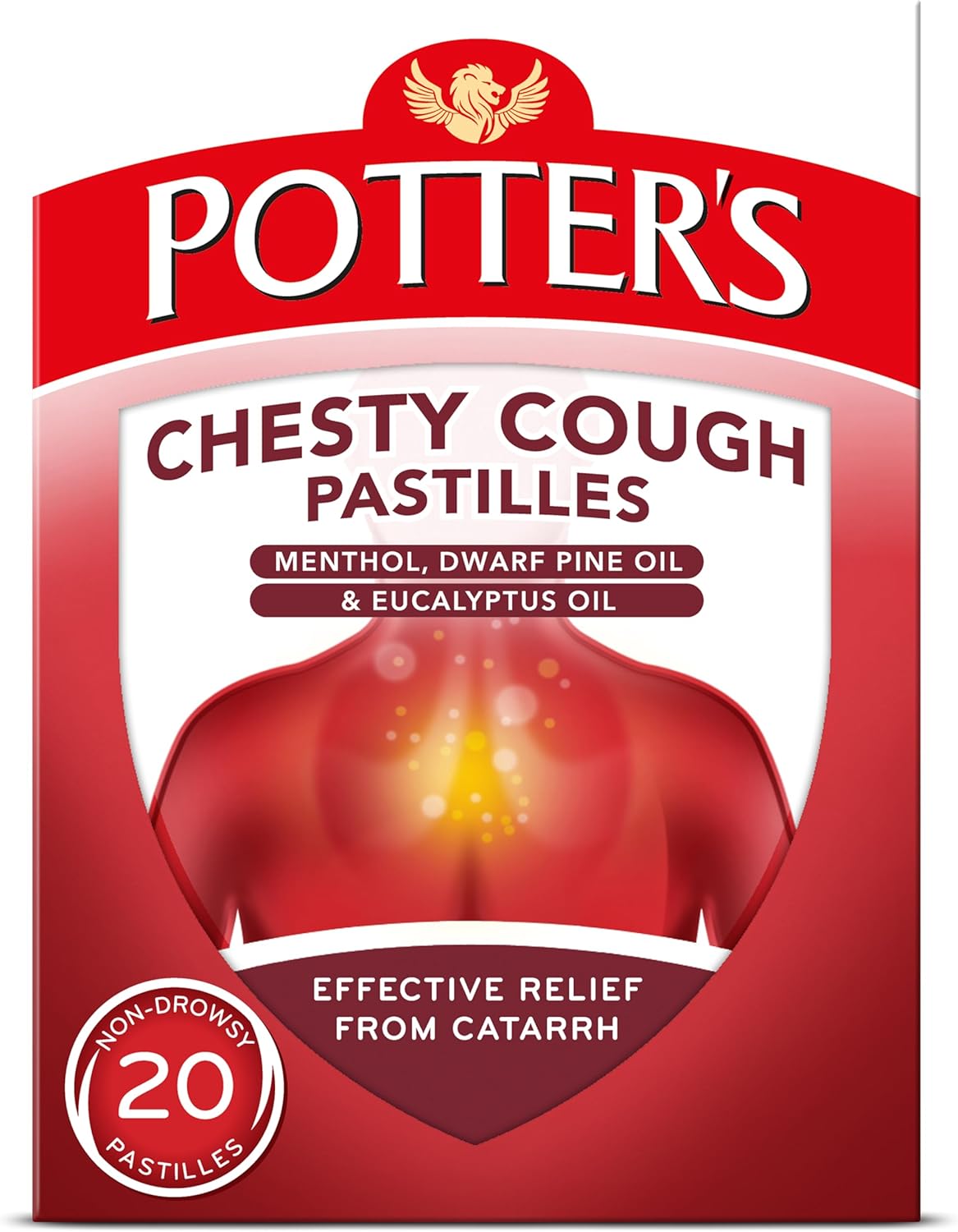 Potter's Chesty Cough Pastilles, Non-Drowsy, 20 Pastilles - Relieve The ...