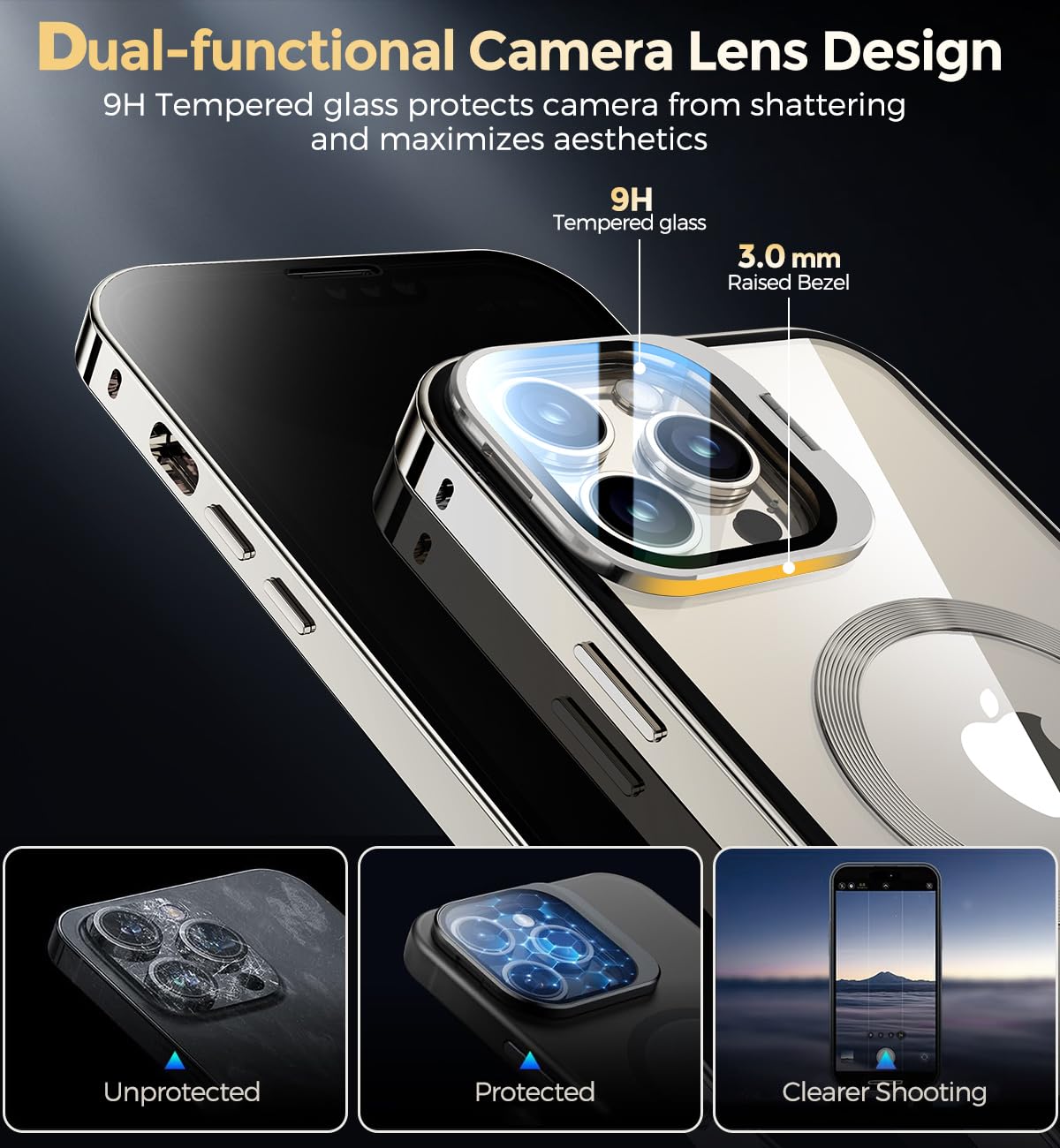 Snapklik.com : YUNHUASMCamera Invisible Stand & Slide Pop-up Lock Magnetic Privacy Case For ...