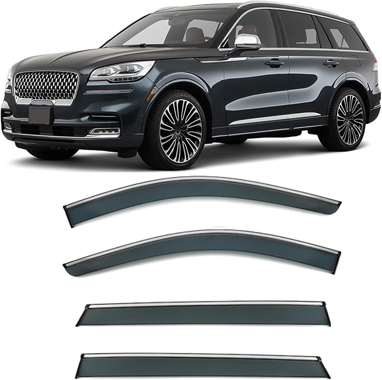 Amazon.com: Window Visors for Lincoln Aviator MK2-U611 2020 2021 2022 ...