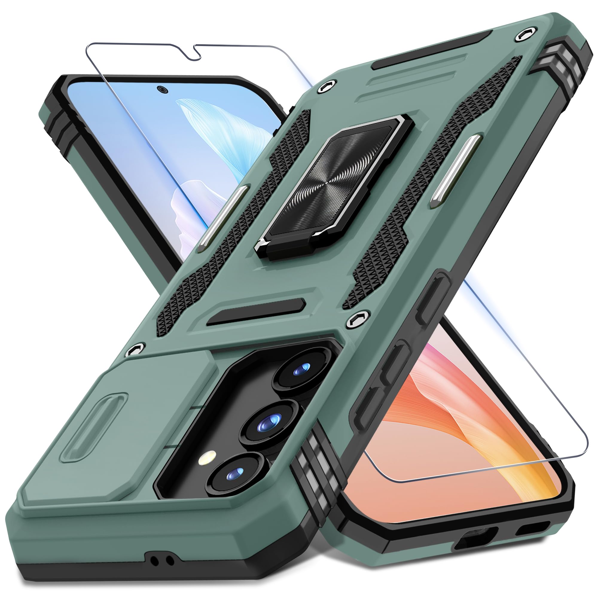 Amazon.com: DEERLAMN Case for Samsung Galaxy S24 FE with Slide Camera Cover+Screen Protector(1 ...