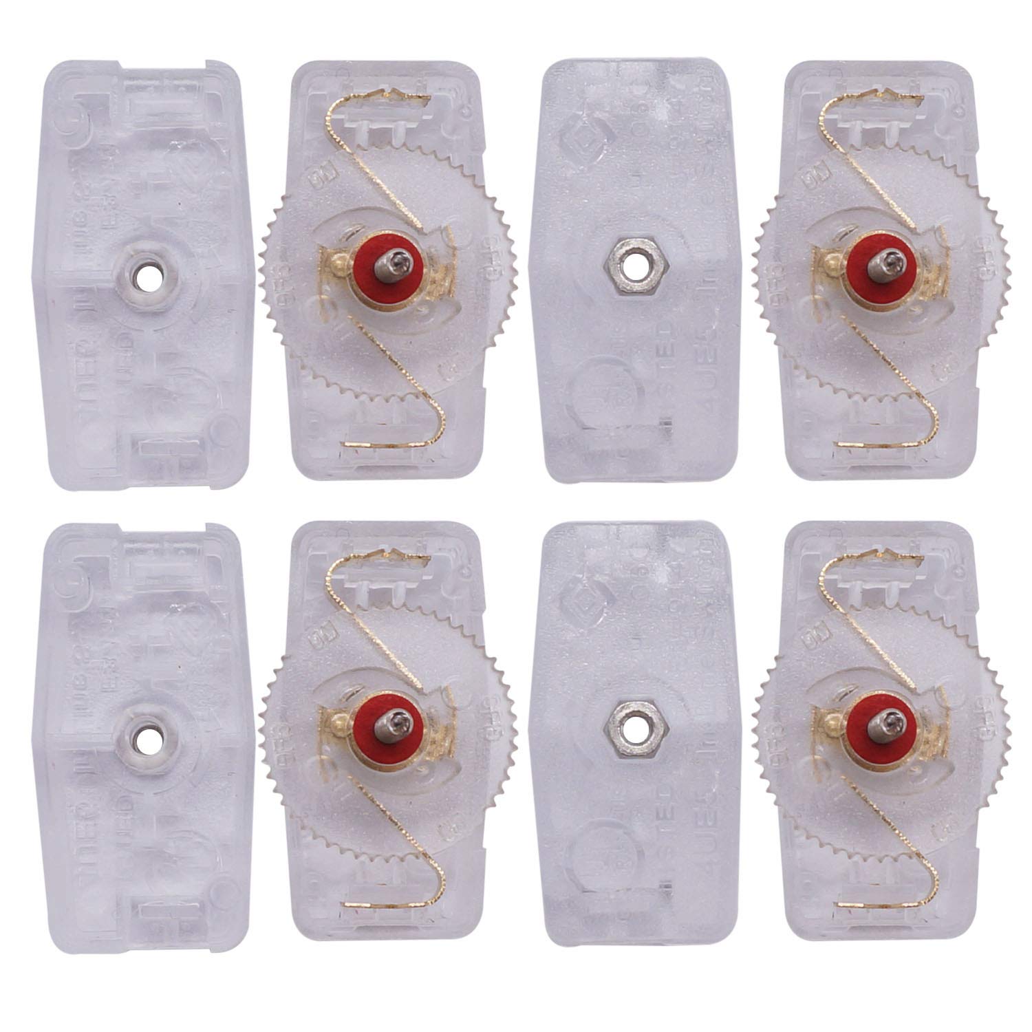 Snapklik.com : Weideer 2Pcs Inline Rotary Cord Switch 3A120V ON/OFF ...