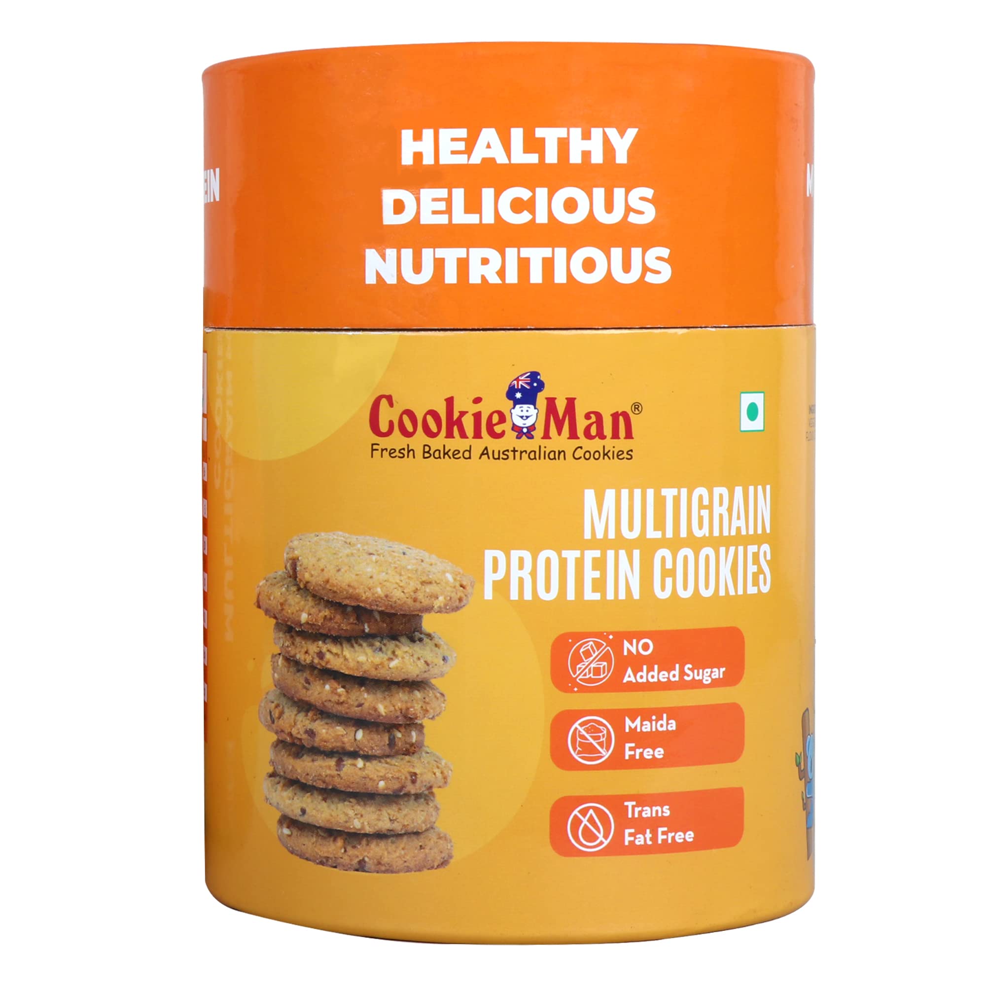 Buy Cookieman Sugar Free Multigrain Protein Cookies - 200g | y Cookies ...