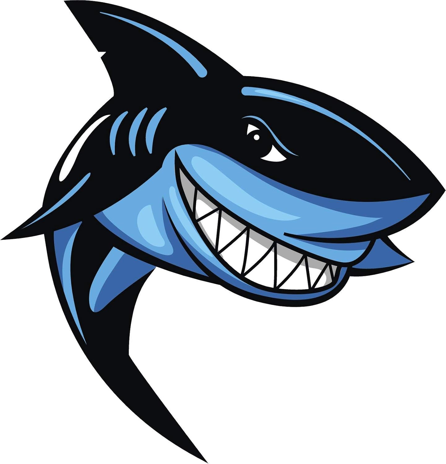 Amazon.com: Magnet Evil Blue Black Cartoon Shark Cartoon Magnetic Vinyl ...