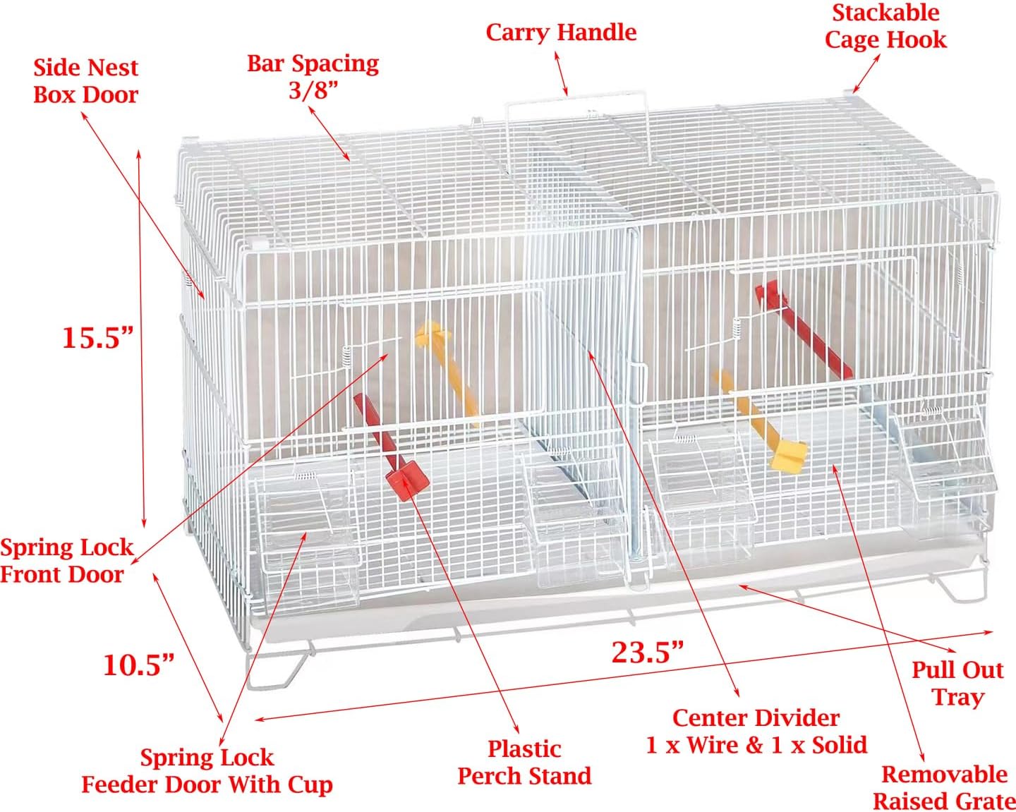Mcage Stack and Lock Double Breeder Cage - Black Bahrain | Ubuy