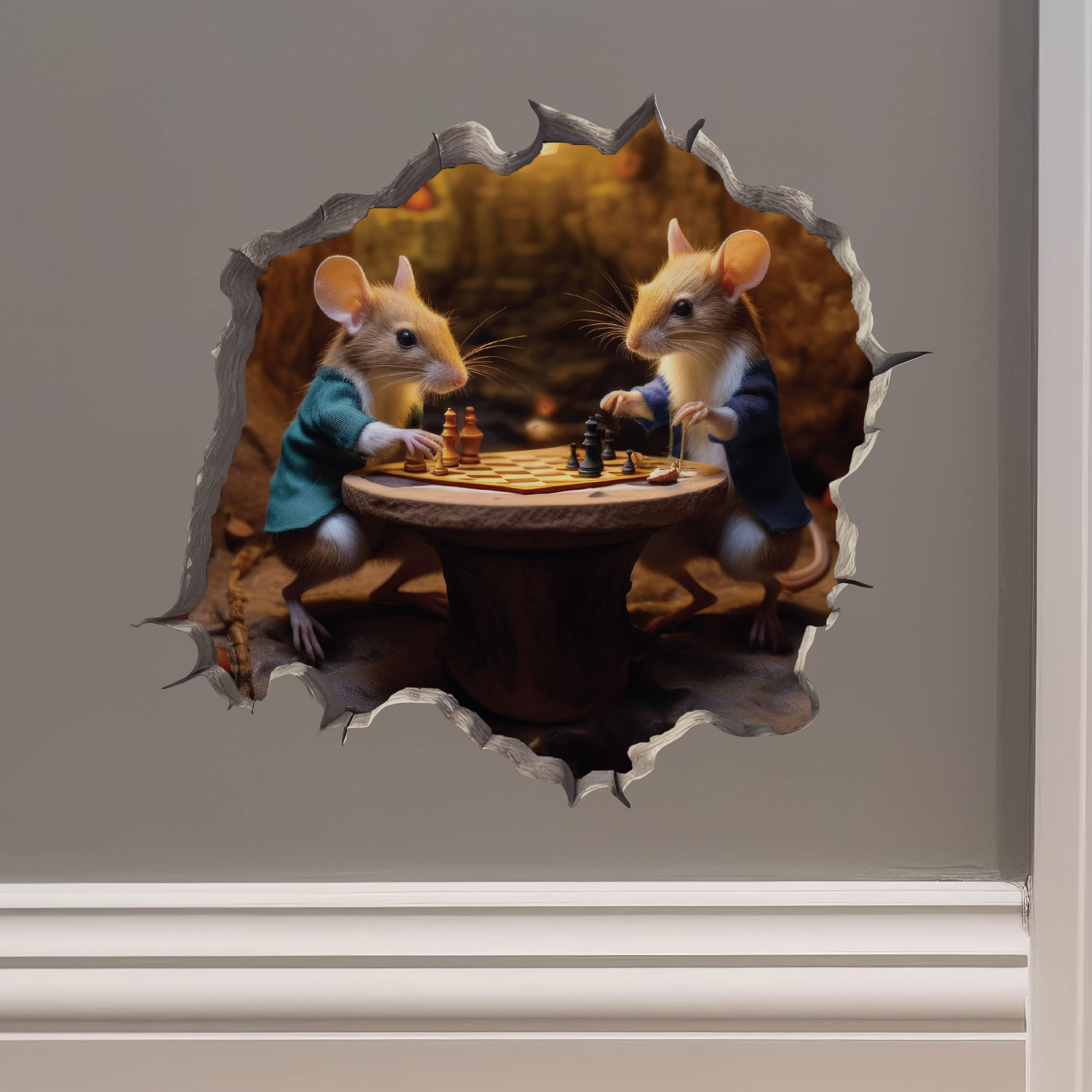 Amazon.com: Tourist Mouse with Camera in Mouse Hole Decal - Mouse Hole ...