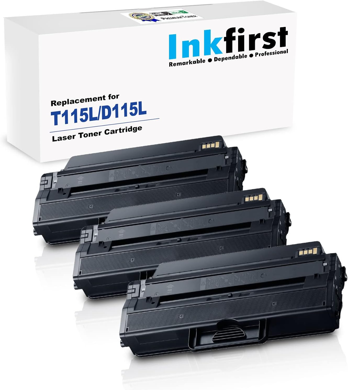 3 Inkfirst Compatible Toner Cartridge Compatible with Samsung D115L (MLT-D115L) D115L Black ...