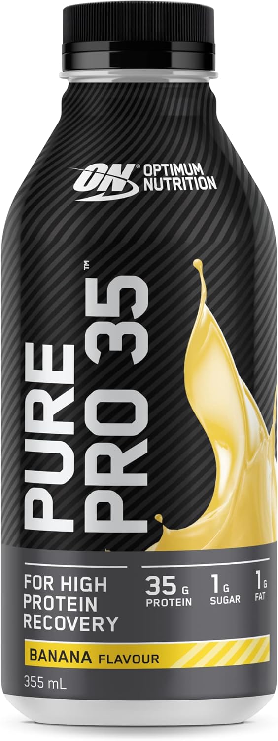 OPTIMUM NUTRITION Pure Pro 35 Protein Drink, Banana Flavour, 355ml, 12 ...