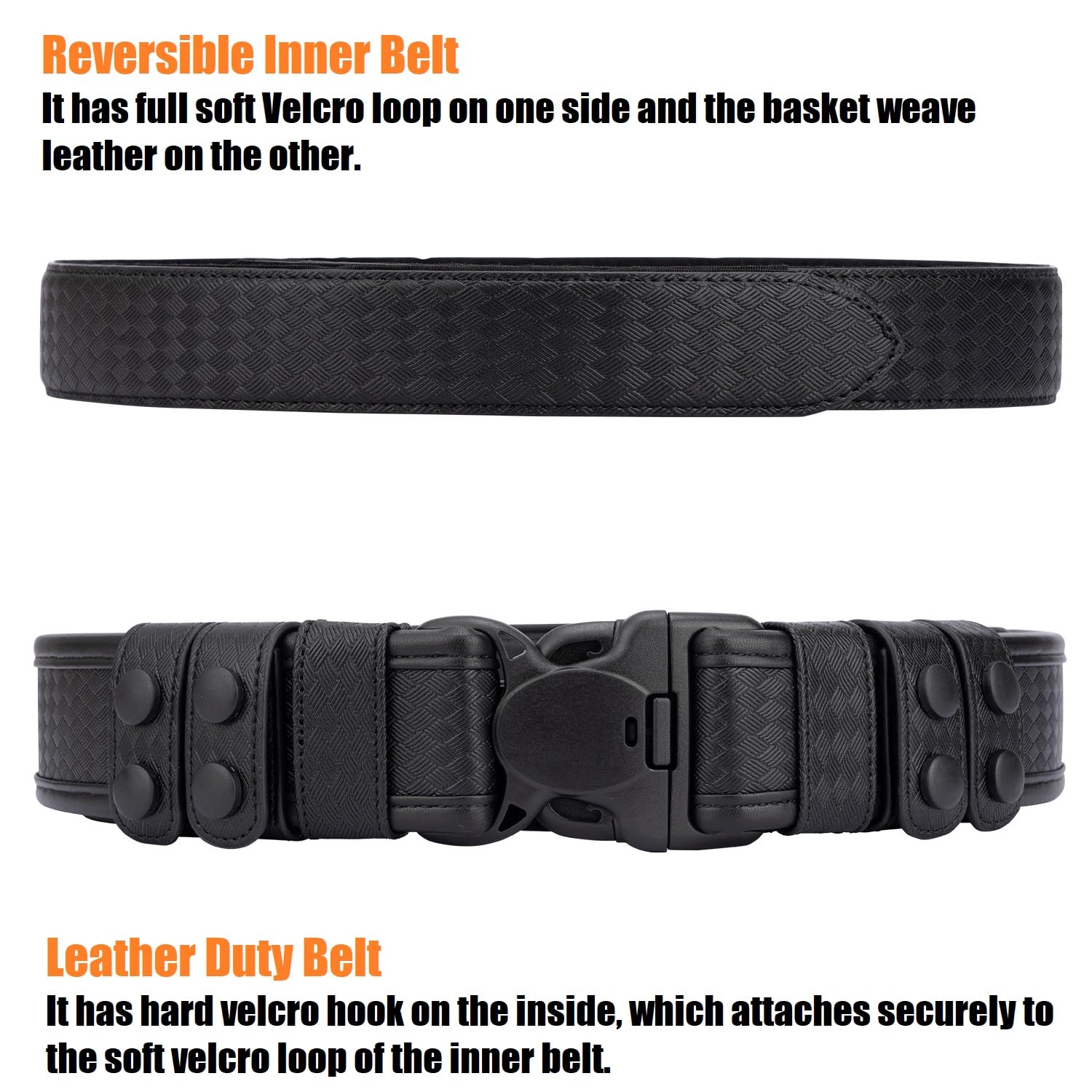 Snapklik.com : Basket Weave Duty Belt w/Hook Lining 2" Police Duty ...