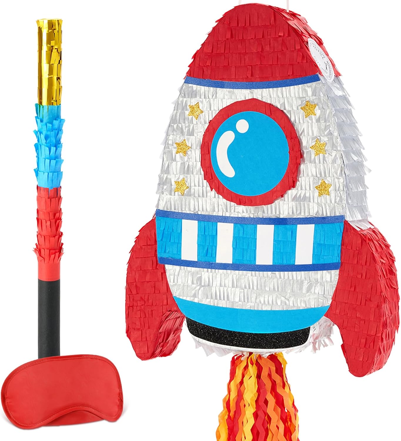 Amazon.com: WERNNSAI Rocket Piñata - Rocket Ship Pinata Bundle with ...