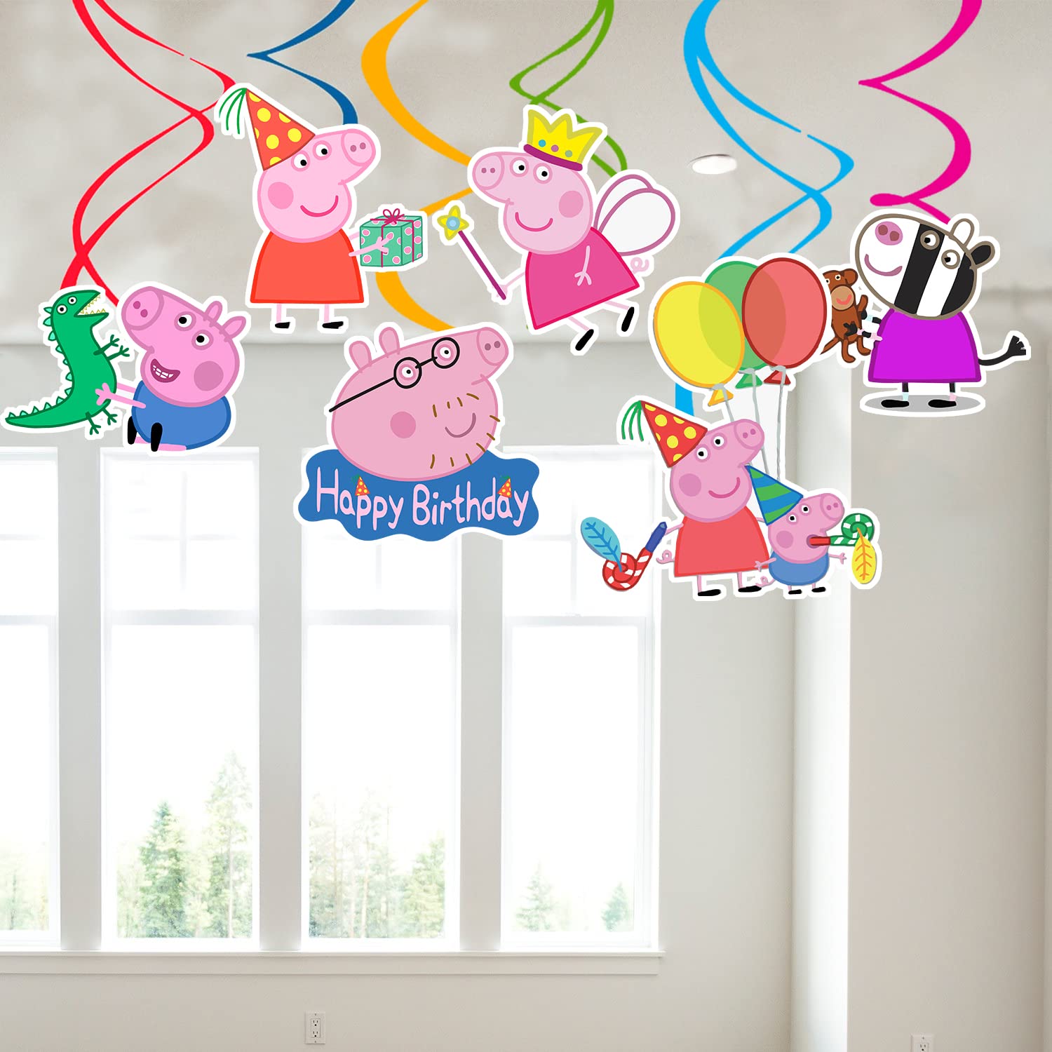 Zyozique 6 Pcs Pig Swirls for Decoration Cartoon Theme Pig Swirls ...