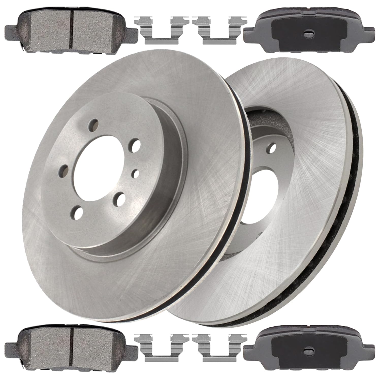 Amazon.com: Allcombo Rear Vented Disc Brakes Rotors and Ceramic Pads ...