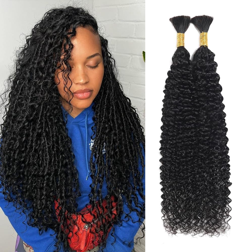 Amazon.com : Human Curly Braiding Hair Human Braiding Hair For Boho ...