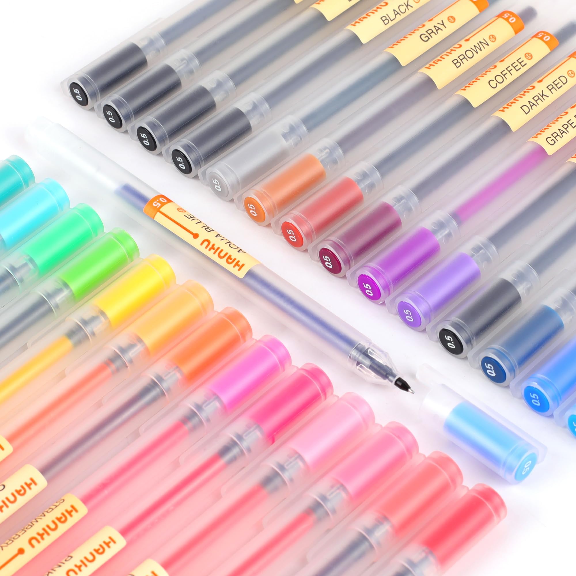 Amazon.com: Minimalist Japanese Style Colorful Gel Pens 0.5mm Fine ...
