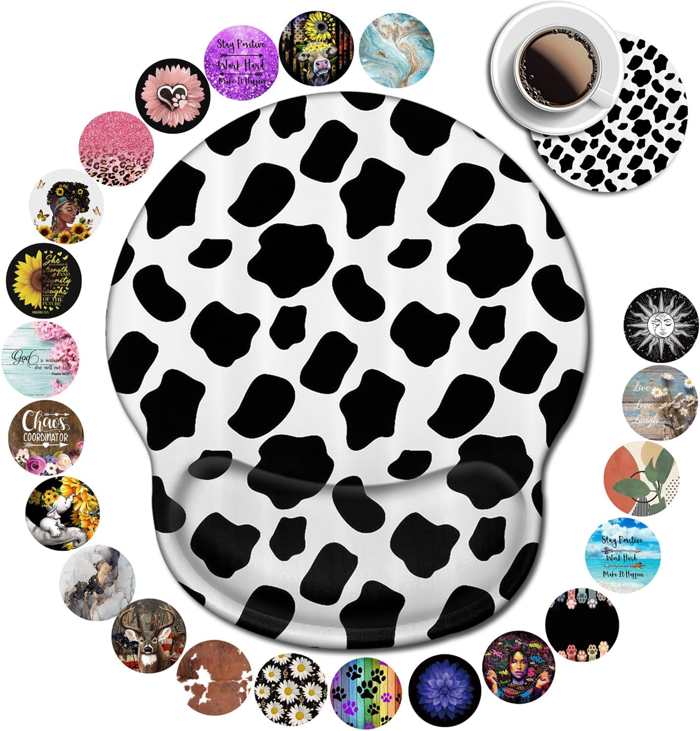 Amazon.com: Wireless Mouse Pad with Wrist Support, Ergonomic Gel Mouse ...