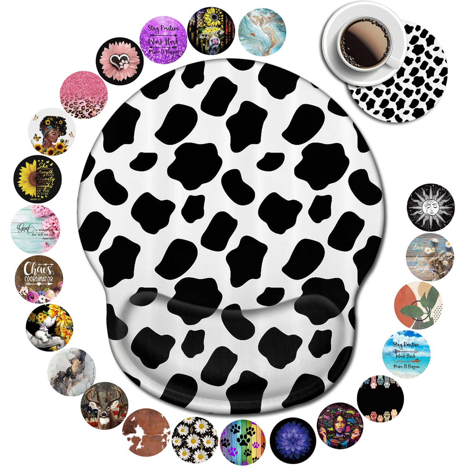 Amazon.com: Wireless Mouse Pad with Wrist Support, Ergonomic Gel Mouse ...