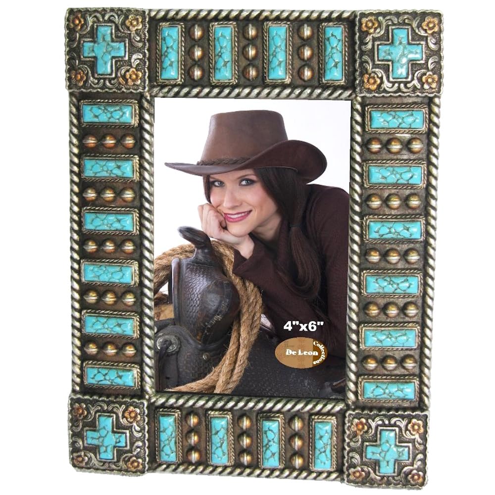 Amazon.com - The Bridge Collection Western Turquoise Crosses Picture ...